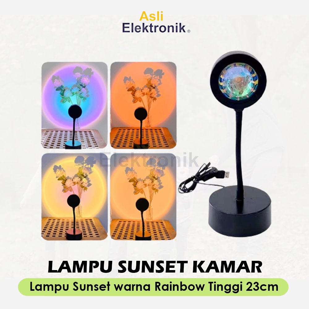 Jual LAMPU SUNSET 23CM LAMPU FILL PROYEKTOR LAMPU TIDUR LED MOTIF ...