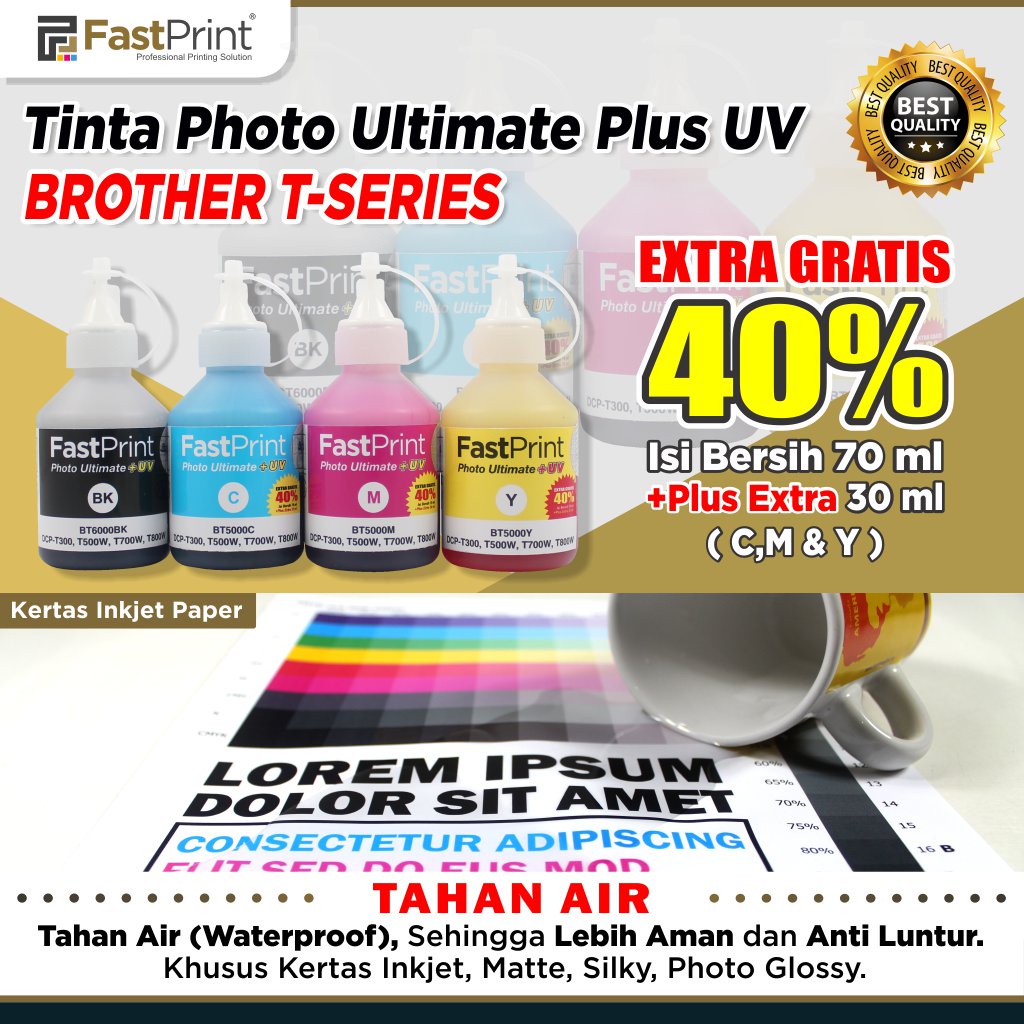 Jual Fast Print Tinta Refill T300 T500W T700W T800W Photo Ultimate UV ...