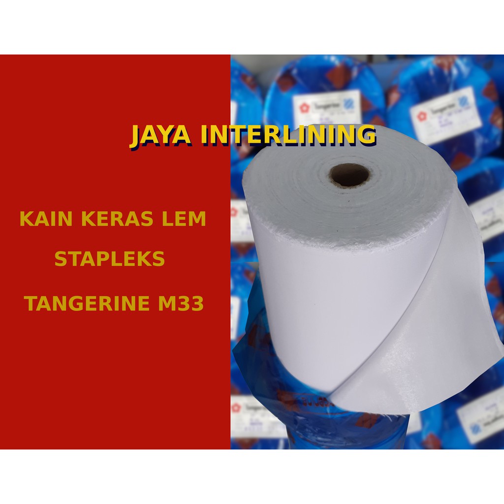 Jual Kain Keras Interlining M 33 M33 Tangerine Staplek Stapleks Staplex ...
