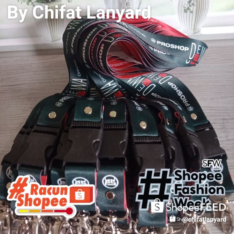 Jual Lanyard official | GRAB | Free Design Suka" | Bisa Costume ...