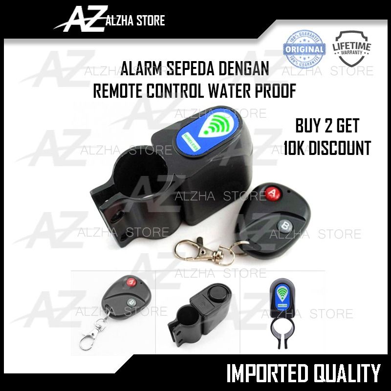 Jual [BEST QUALITY] ALARM SEPEDA DENGAN REMOTE CONTROL WATER PROOF ...
