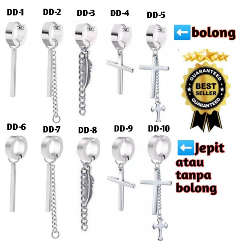 Jual ANTING COWOK KOREA BTS/ANTING JEPIT/ANTING HITS | Shopee Indonesia