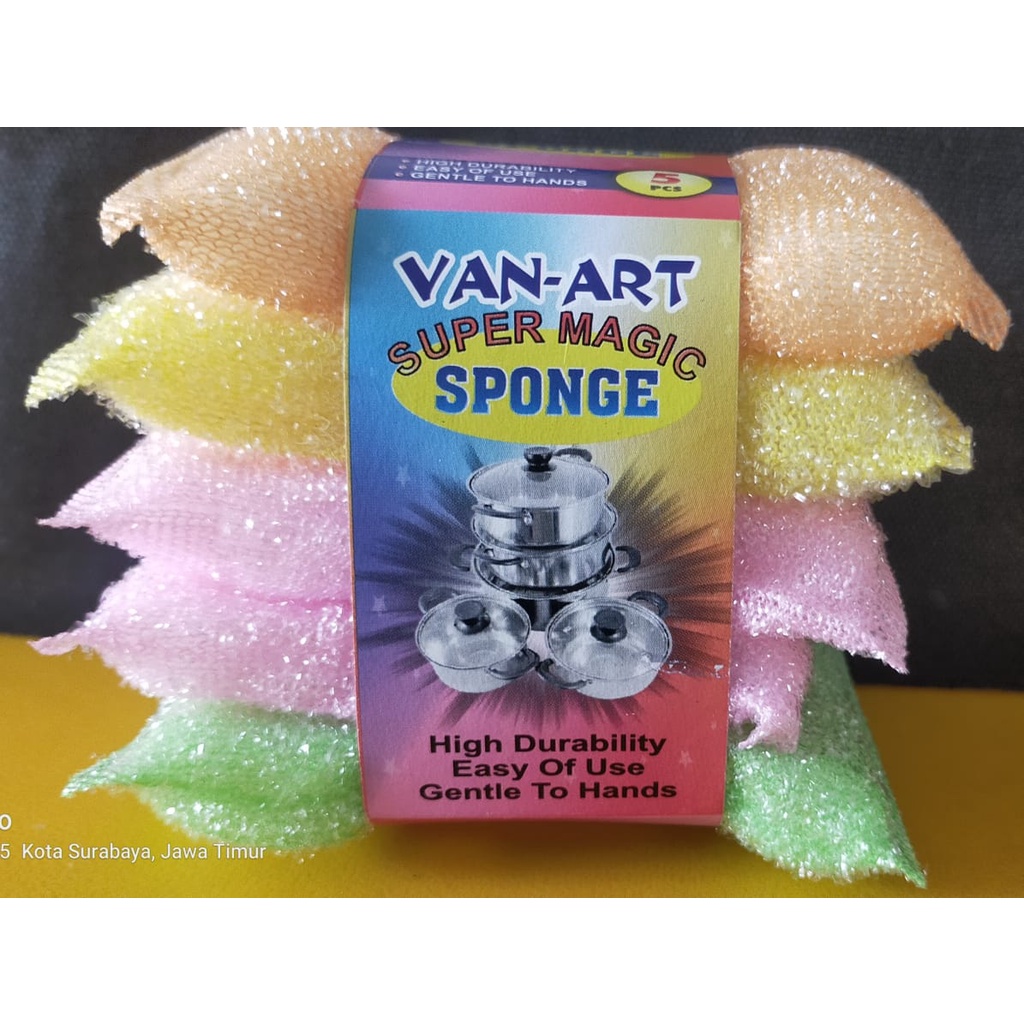 Jual spon cuci piring / super magic sponge dish washing good wife ...
