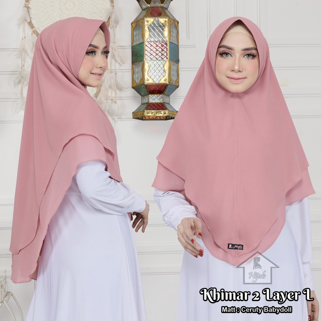 Jual Khimar Syar'i 2Layer Size L Ceruty BabyDoll Kerudung Khimar Ceruty ...