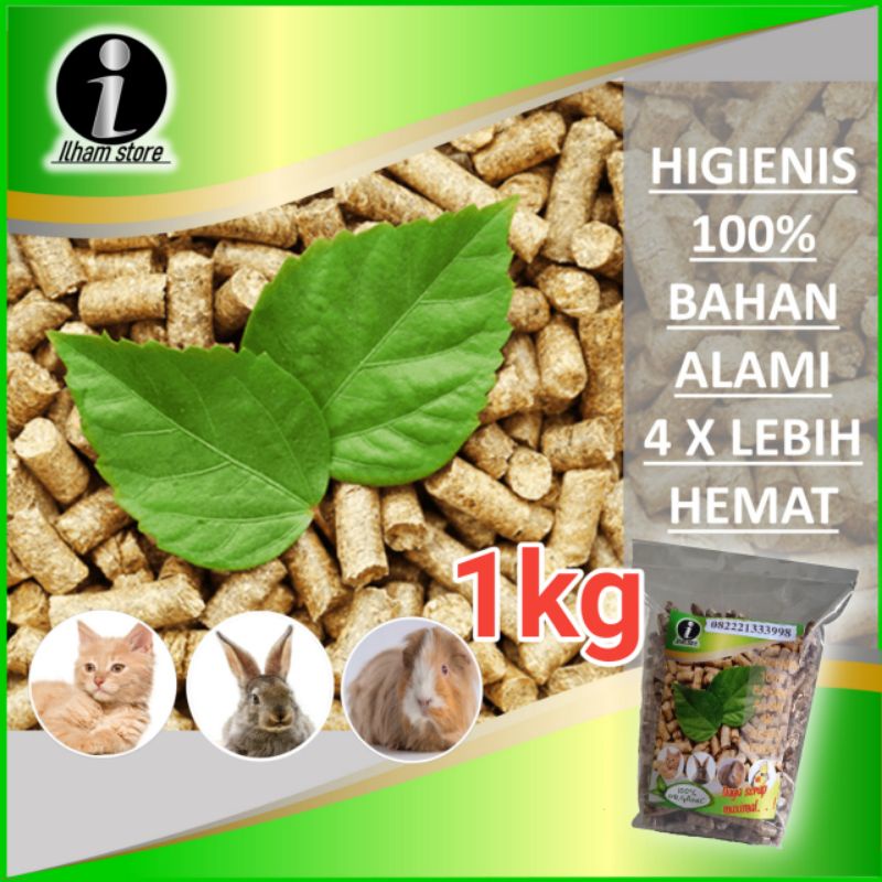 Jual wood pellet pelet kayu alas kandang higienis cat litter pasir ...