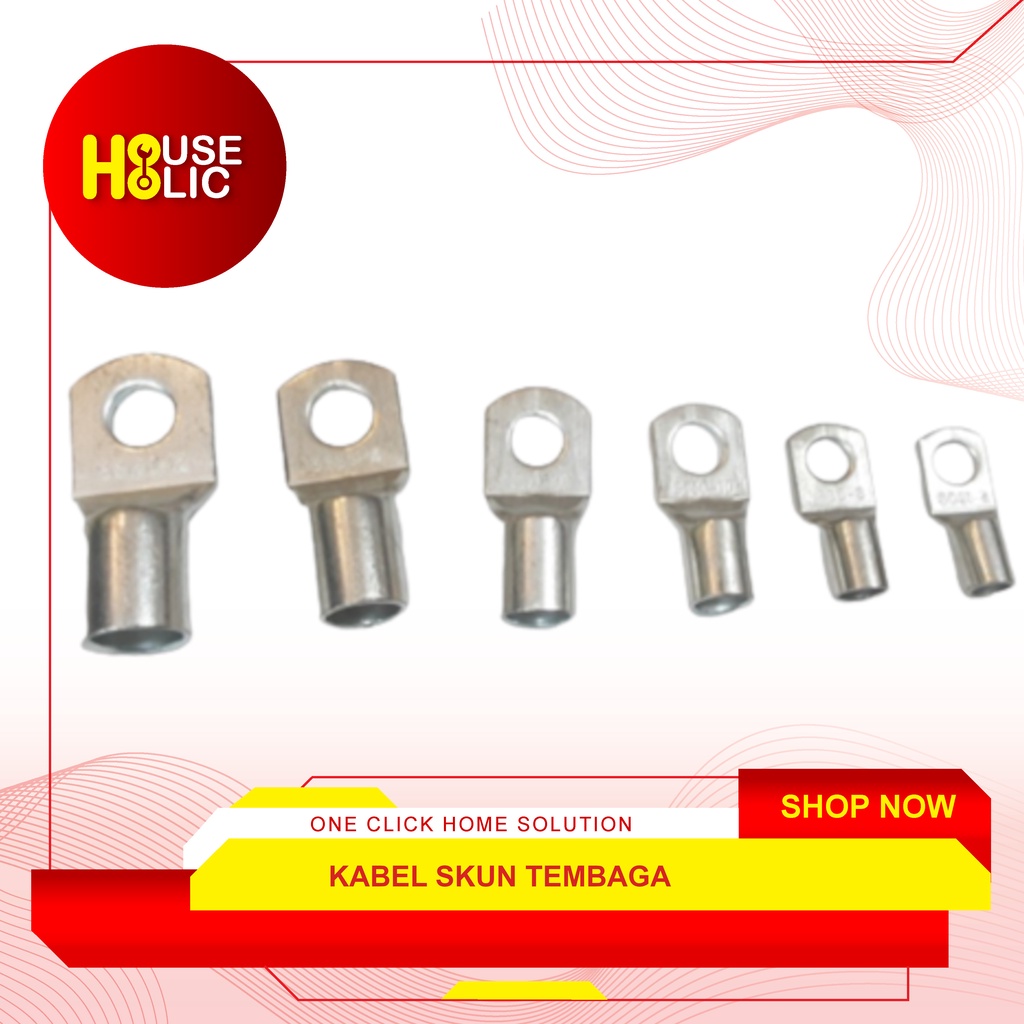 Jual Kabel Skun CU SC Full Tembaga / Cable Lug Schoen Schoon / Skun Kabel | Shopee Indonesia