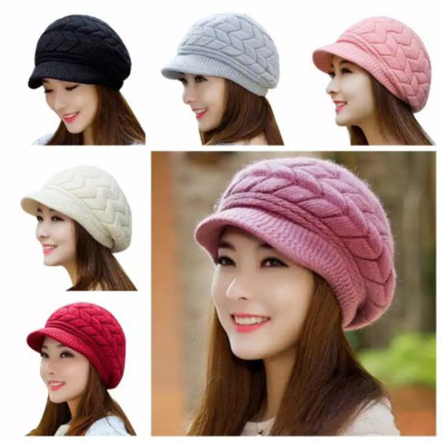 Jual Topi winter bulu didalam cocok untuk musim dingin | Shopee Indonesia