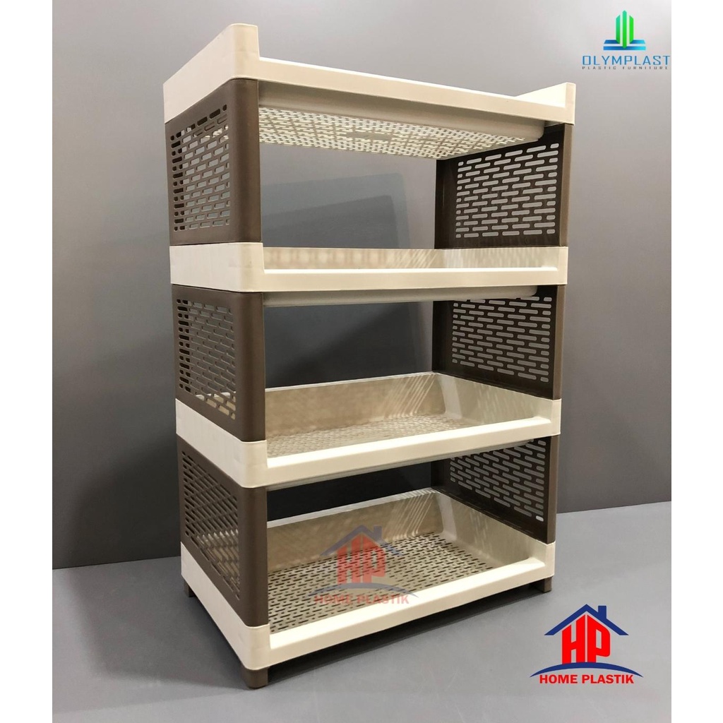 Jual OLYMPLAST - Rak Serbaguna Besar / Rak Buku Plastik susun 4 / 5 Rak ...