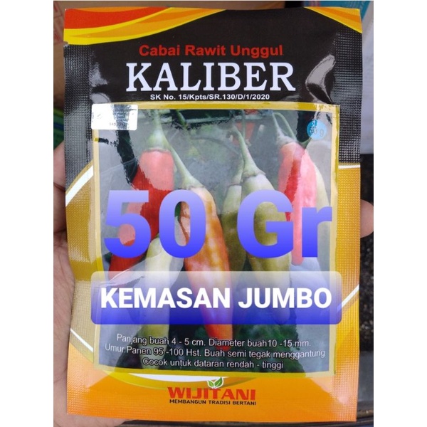 Jual Benih Cabe Kaliber cabai kaliber 50 gram kemasan jumbo ( stok ...