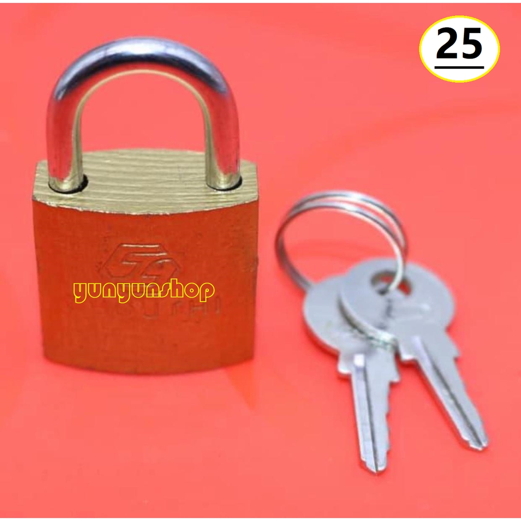 Jual GEMBOK KUNING KECIL 25mm SERBAGUNA GEMBOK MINI GEMBOK ANTI MALING ...