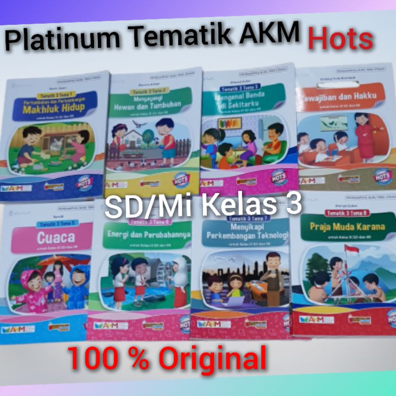 Jual Platinum Tematik Kelas 3 SD/Mi tema 1,2,3,4.5.6.7.8 K13 Revisi AKM.Hots | Shopee Indonesia