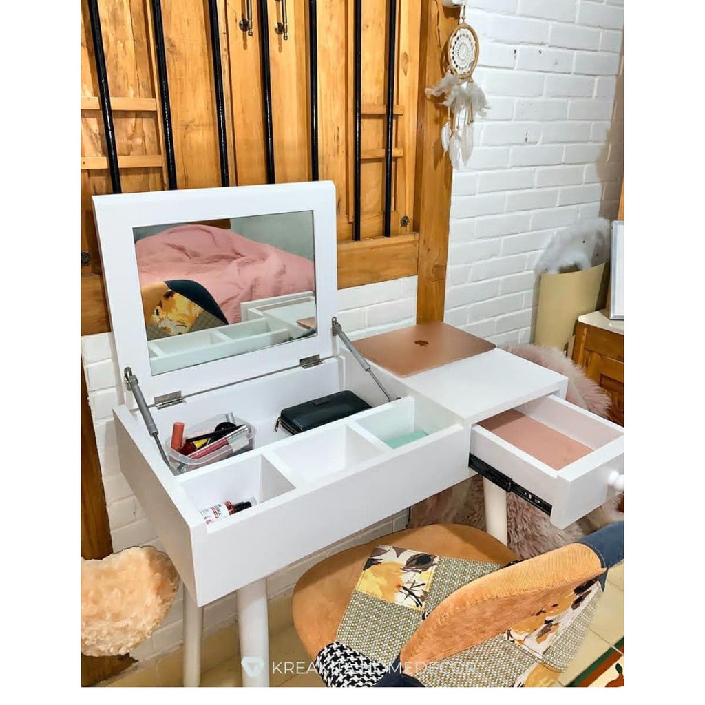 Jual MEJA RIAS MODERN MINIMALIS SIMPEL KAYU MAHONI OVEN | Shopee Indonesia