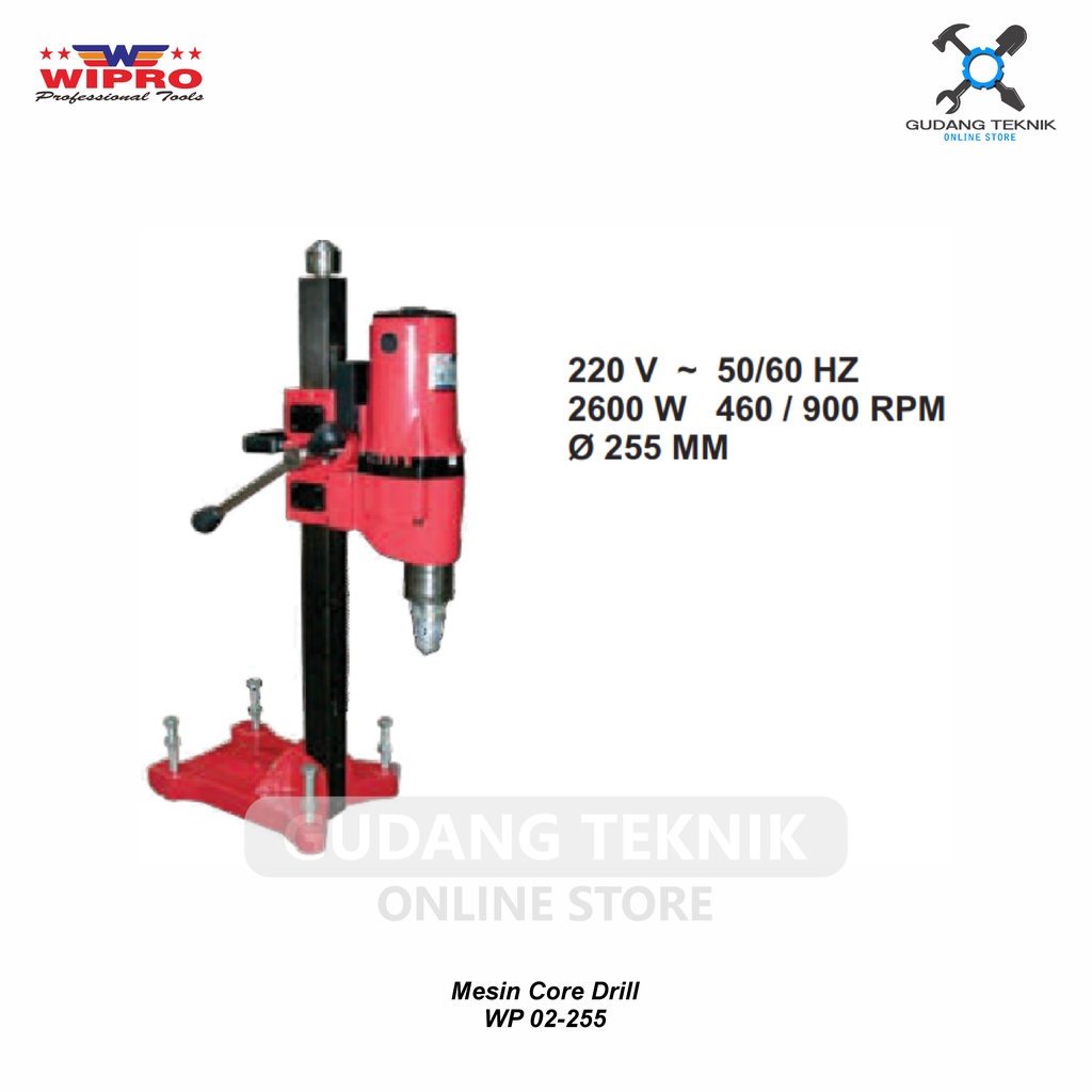 Jual Mesin Core Drill WP02-255 WIPRO / Mesin Coring Bor Beton WIPRO ...