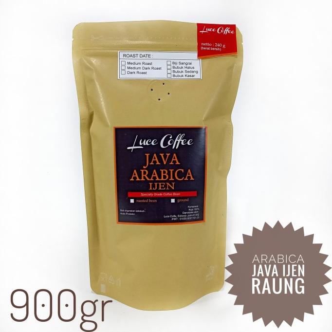 Jual Kopi Java Arabica Ijen 900gr - roastedbean (biji sangrai) | Shopee ...