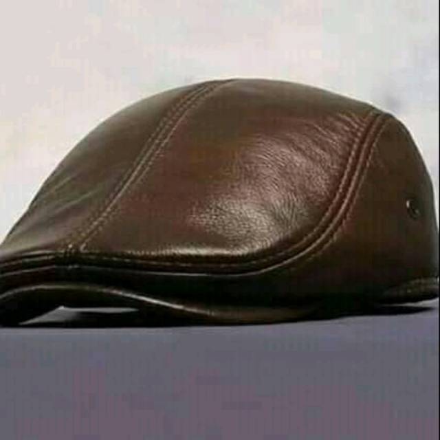 Jual TOPI PET PRIA ASLI KULIT/TOPI KULIT PRIA MODEL PET | Shopee Indonesia