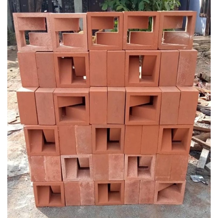 Jual roster beton motif z merah bata | Shopee Indonesia