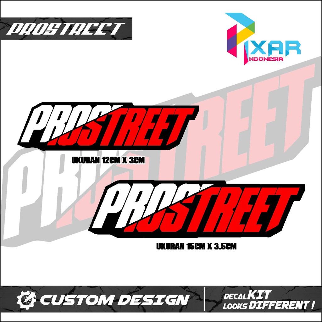 Jual STIKER PRINT AND CUTTING PROSTREET UNTUK MOTOR MOBIL HELM LAPTOP ...