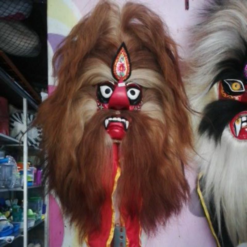 Jual topeng bujang ganong ponorogo rambut sapi | Shopee Indonesia
