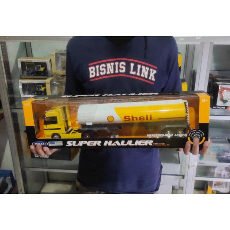 Jual Diecast truck Mercedes Shell trailer container | Shopee Indonesia
