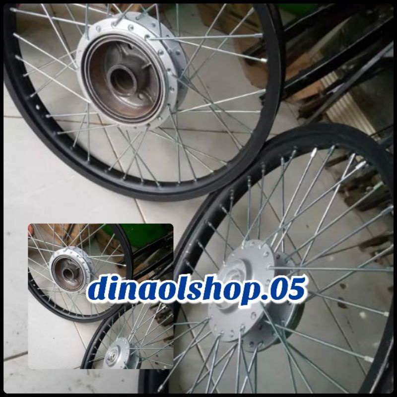 Jual velg pelek jari jari variasi honda supra X125 old warna hitam ...
