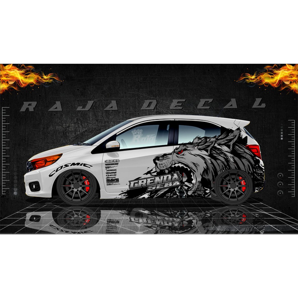 Jual Sticker Striping Variasi Honda Brio All New Disian Wolf Racing ...