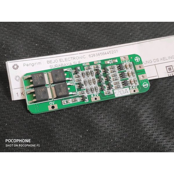 Jual modul BMS 20A BMS Module 3S 20A modul rangkaian batteray 20A 12.6V ...