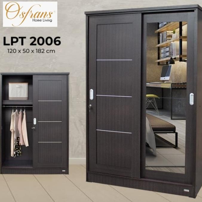 Jual Lemari Pakaian 2 Pintu Sliding Besar + Cermin Lpt 2006 Harga ...