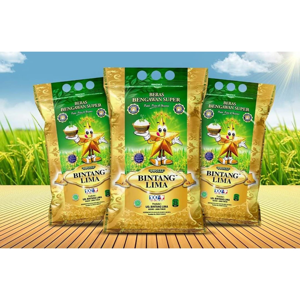 Jual BERAS BINTANG LIMA HIJAU 25KG | Shopee Indonesia