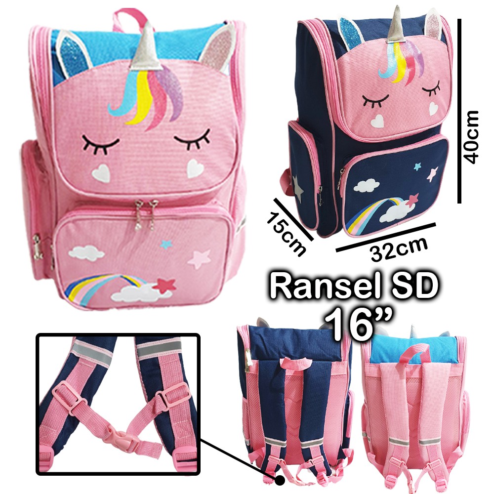 Jual Tas Ransel Anak Sekolah SD Perempuan Panda ukuran Besar Dan Luas ...
