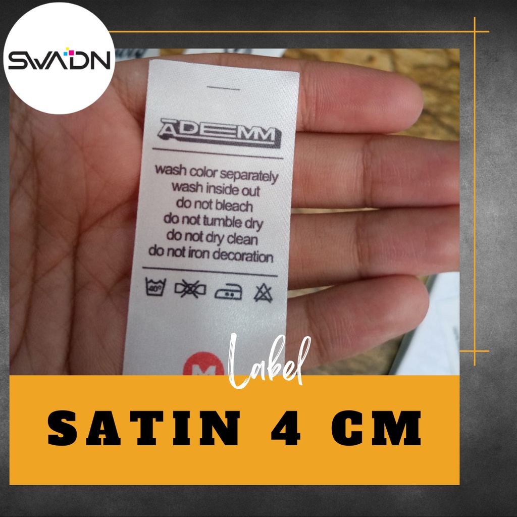 Jual LABEL SATIN 4CM LABEL KAOS LABEL BAJU LABEL CELANA LABEL KAIN ...