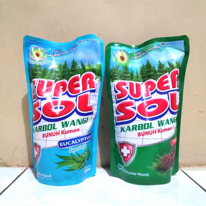 Jual Super Sol Karbol Wangi Pine Dan Kayu Putih 800 Ml | Shopee Indonesia