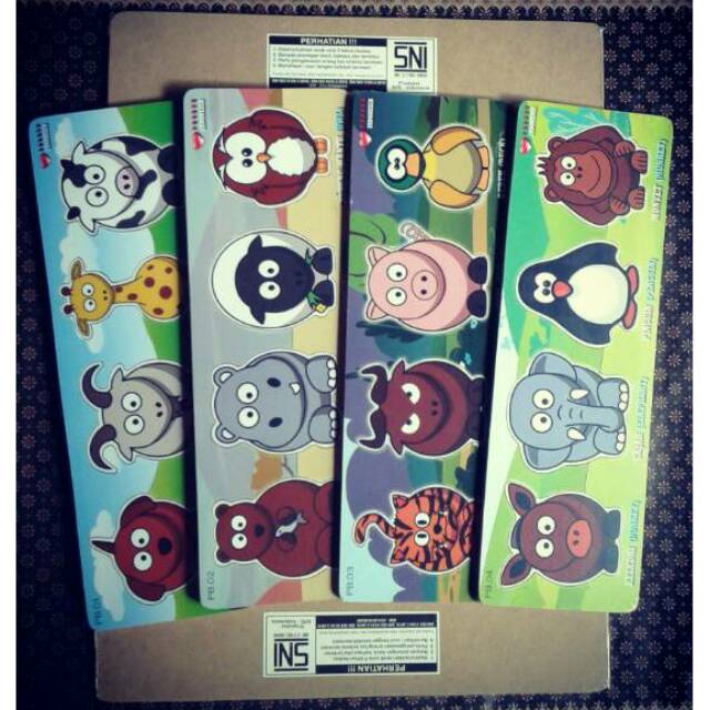 Jual Mainan Anak - Puzzle Kayu - Puzzle Edukasi - Puzzle Binatang Lucu ...