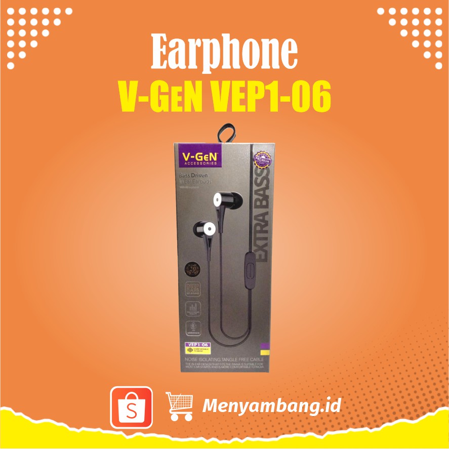 Jual 41219 | HF-Vgen VEP1-06 | Earphone V-GeN VEP1-06 Original HD Sound ...