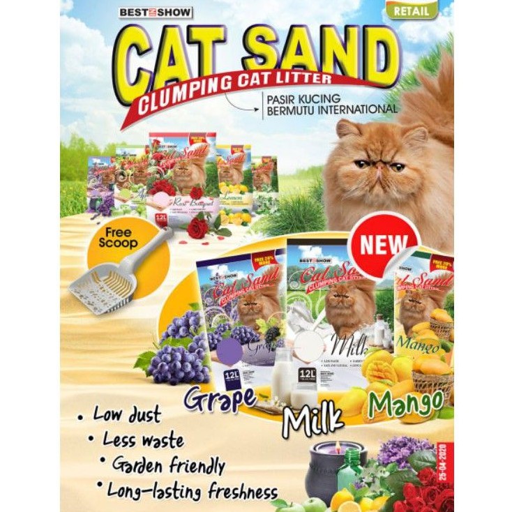 Jual Best In Show Cat Sand (Pasir Kucing) 12 L | Shopee Indonesia