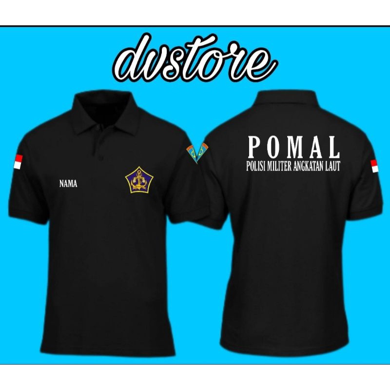 Jual Kaos POM AL//Kaos Polisi Militer Angkatan Laut//Kaos Kerah//Kaos ...