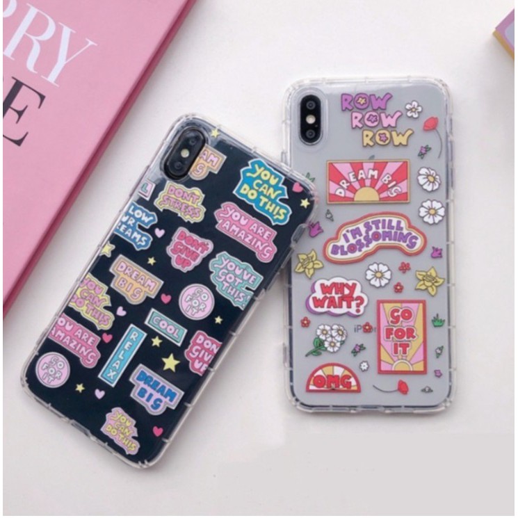 Jual Sticker Font printing anticrack case iphone 6 7 8 plus x xr xs max ...