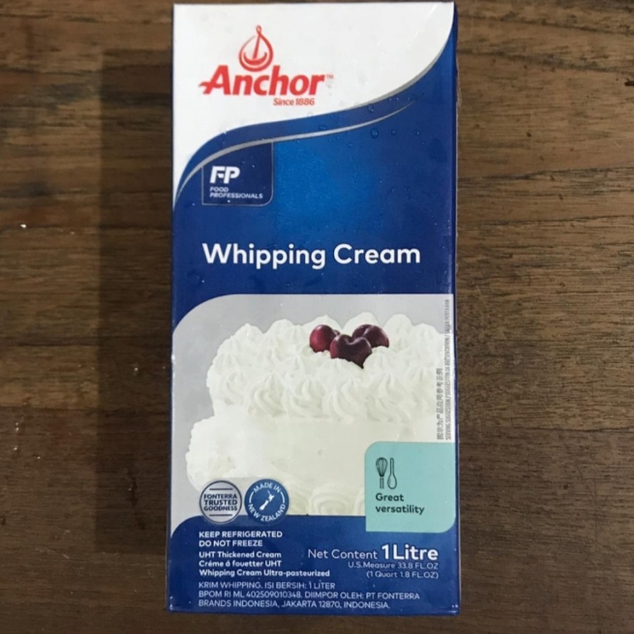 Jual Anchor Whipping Cream Whipped Cream Anchor 1 liter | Shopee Indonesia