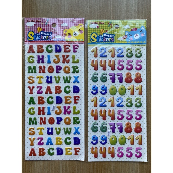 Jual Sticker Timbul / 3D motif huruf / angka | Shopee Indonesia