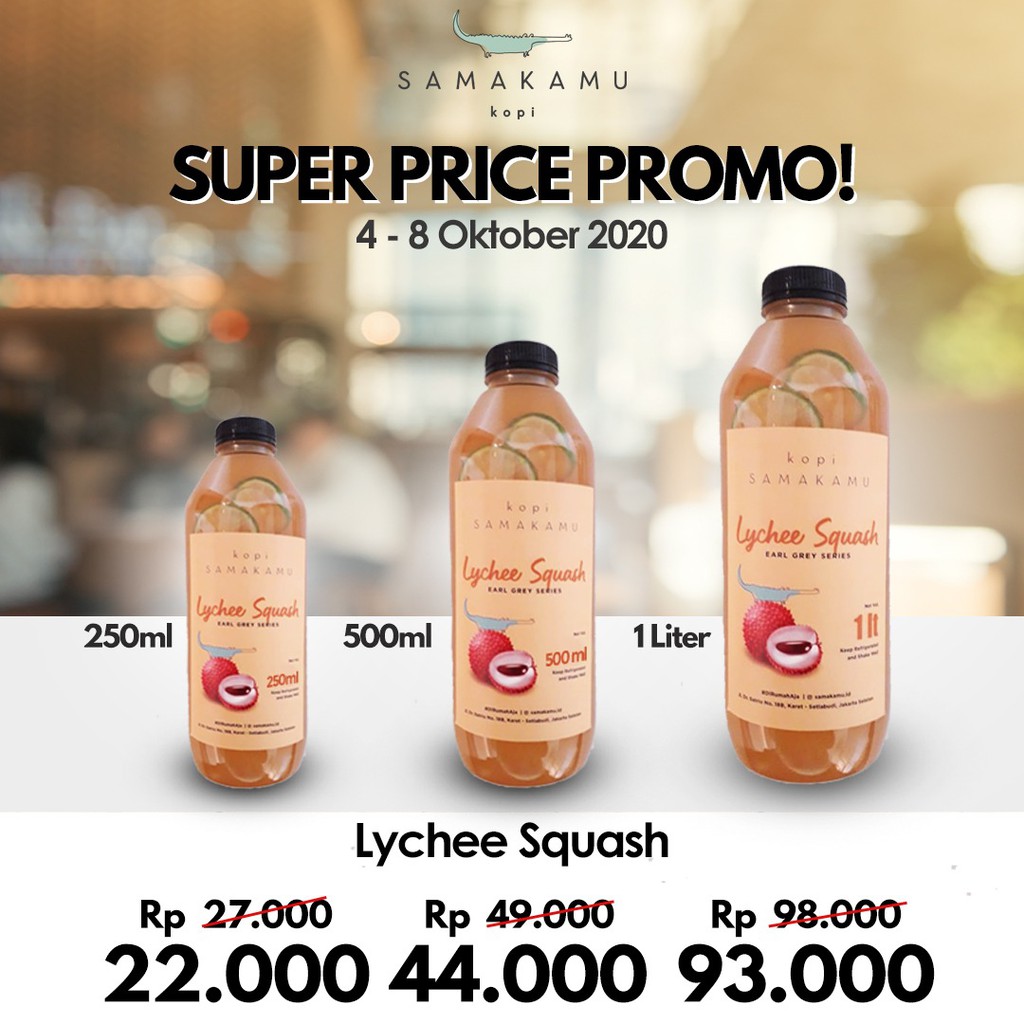 Jual PROMO !! Lychee Squash SAMAKAMU || Made By Order || High ...