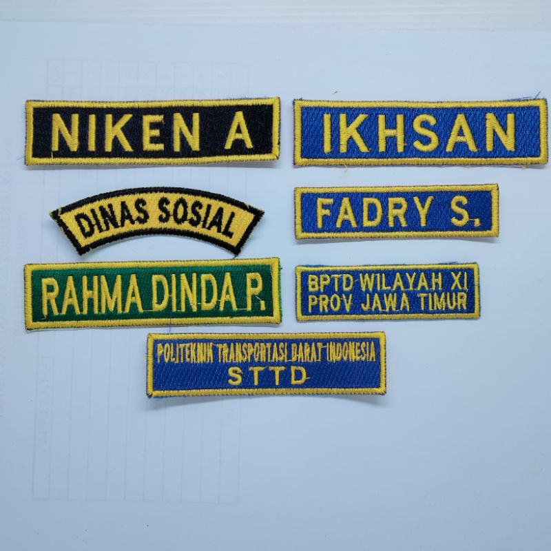 Jual Bordir Nama Biasa / Bordir Logo Nama Biasa / Logo Bordir Nama ...