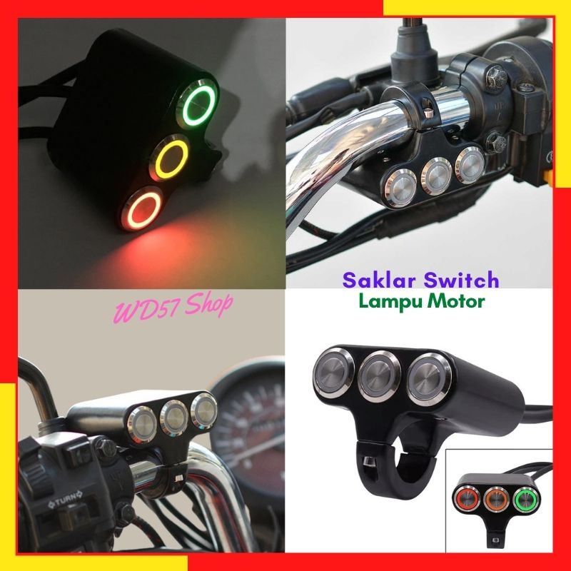 Jual Saklar Tombol Lampu Motor Variasi Switch On Off 3 Mode Manual ...
