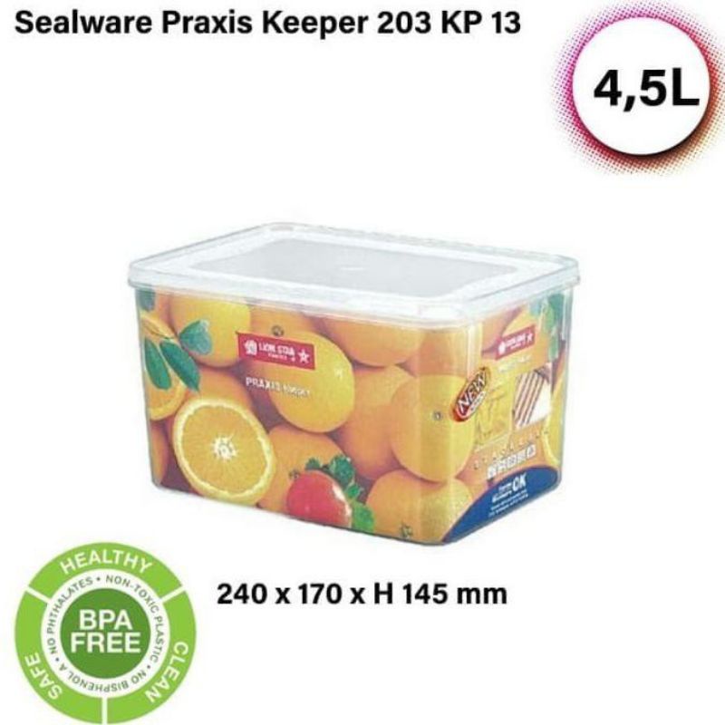 Jual LION STAR Kotak Makanan [PRAXIS Keeper No. 203] 4,5 Liter PRAXIS ...