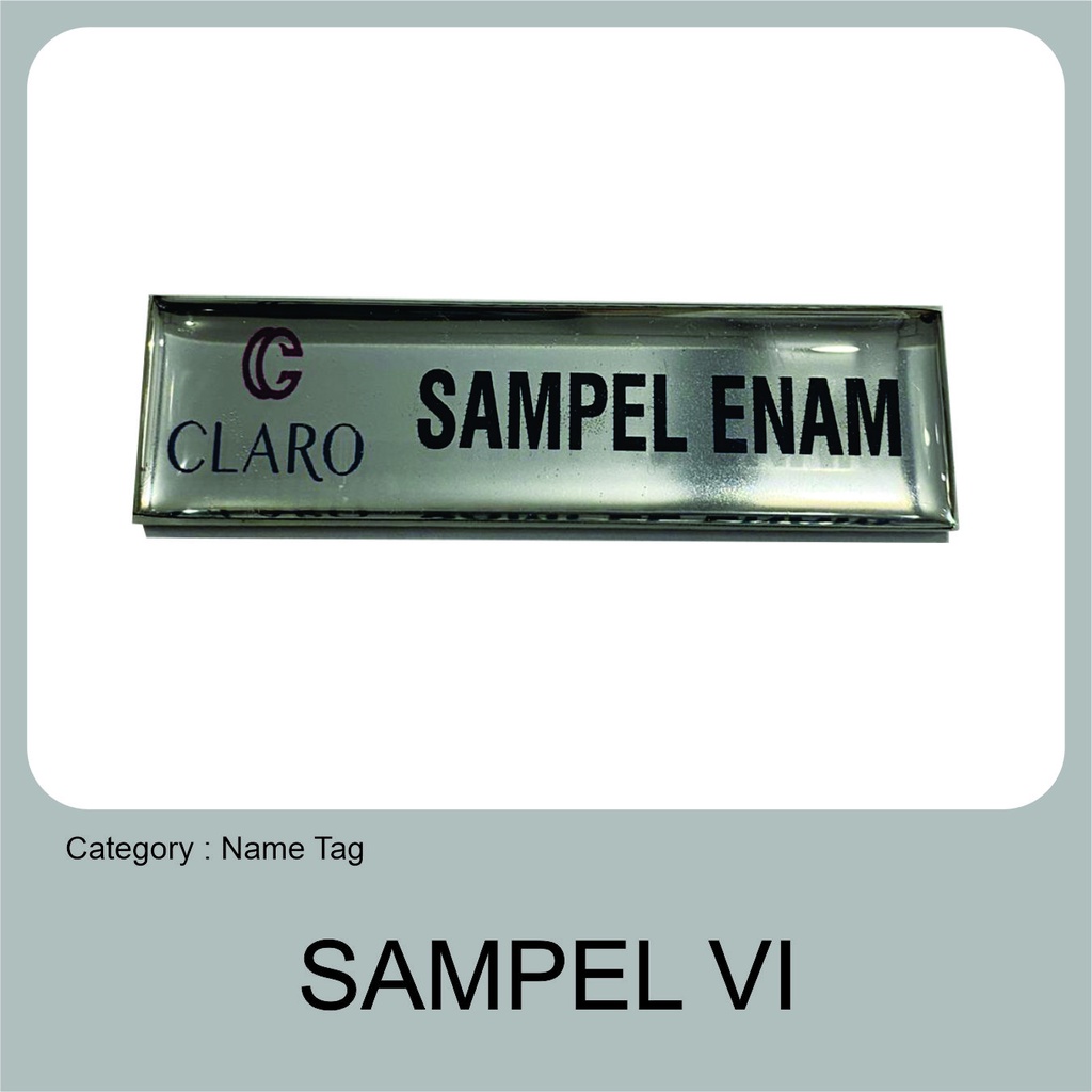Jual Name Tag Akrilik Keren Cetak Custom, Cocok untuk Seragam Sampel ...