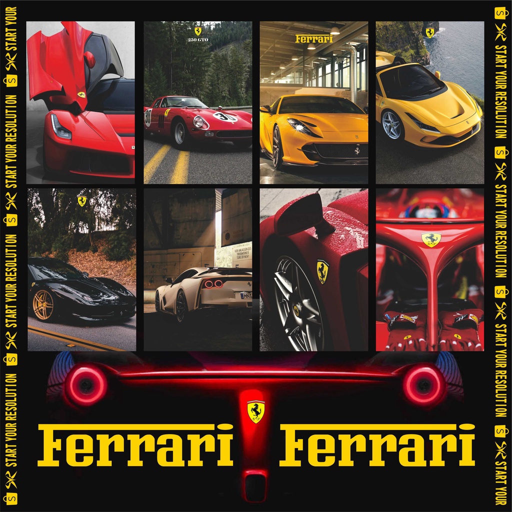 Jual Poster Mobil Ferrari Automotive Car - Poster Otomotif Ferrari ...