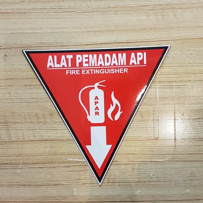 Jual SIGN STICKER K3 RAMBU SAFETY SEGITIGA APAR 15CMX15CM | Shopee ...