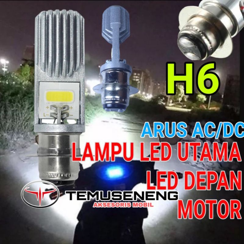 Jual Lampu Motor Ac Dc Led Lempu Depan Lampu Utama Bebek Matic H6 2 Sisi | Shopee Indonesia