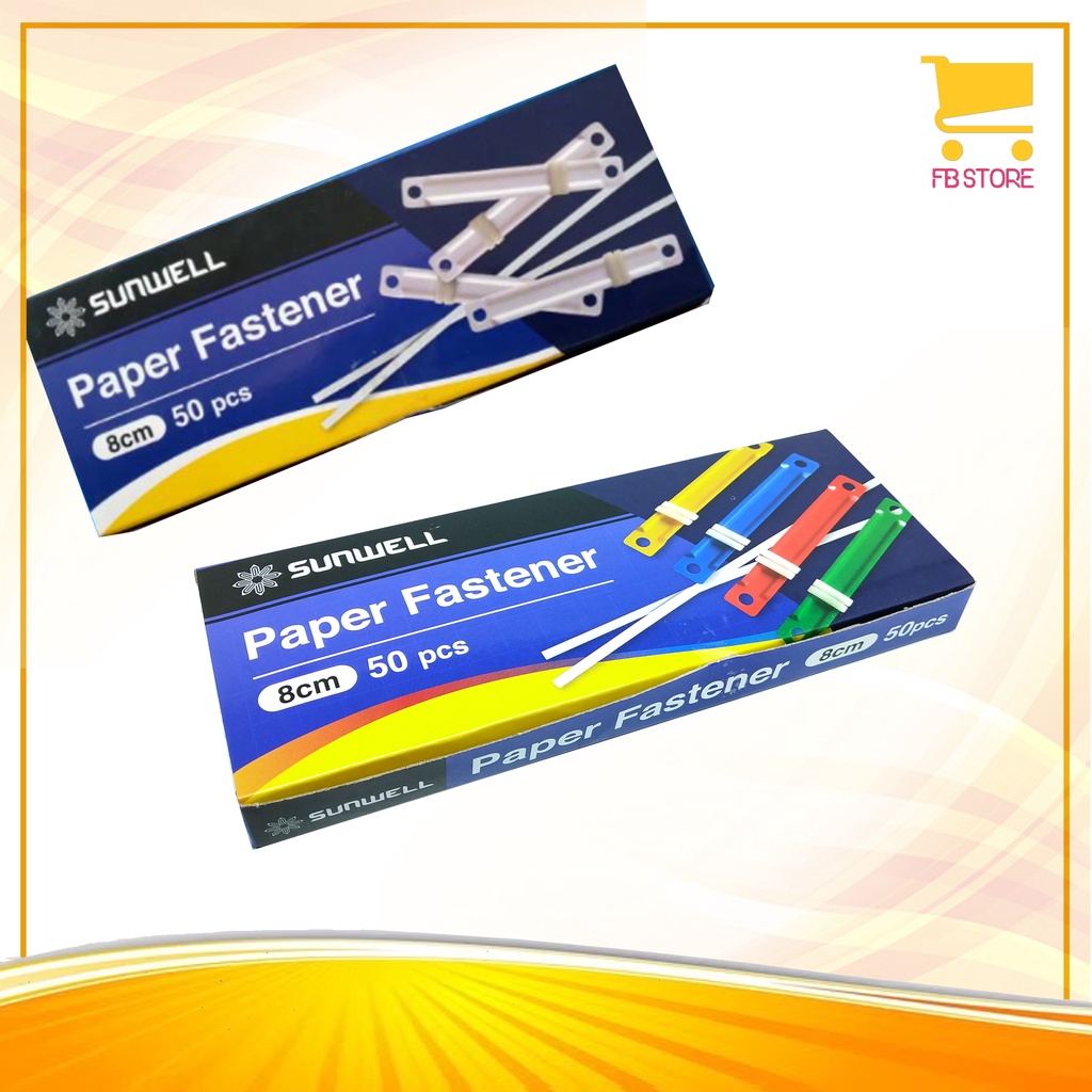 Jual Acco / Plastic Paper Fastener 8 Cm Sunwell Warna / Putih 50 Pcs | Shopee Indonesia