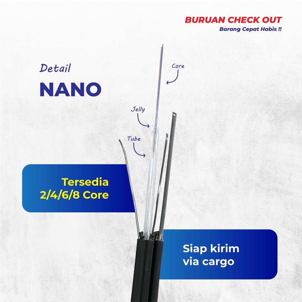 Jual Kabel Udara (Jelly & Tube) 2 Core NANO - panjang 1KM | Shopee Indonesia