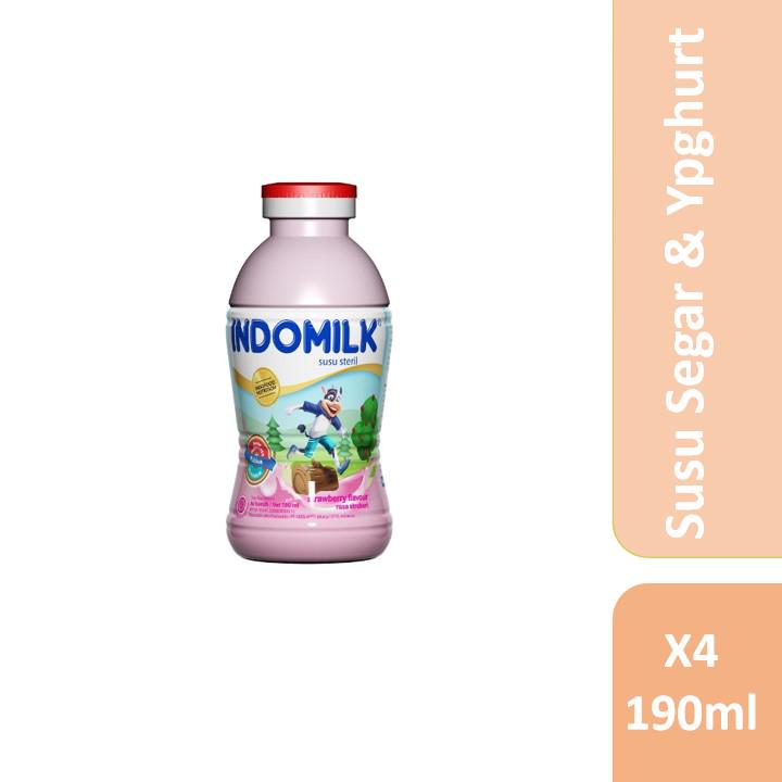 Jual Indomilk Susu Strawberry 190 mL x 4 | Shopee Indonesia