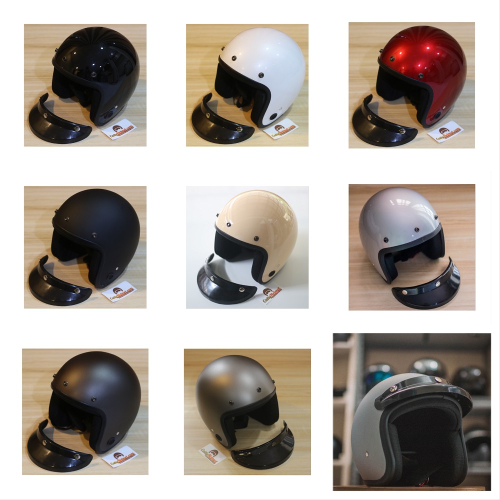 Jual ABS Standard - Helm Retro Half Face | Shopee Indonesia